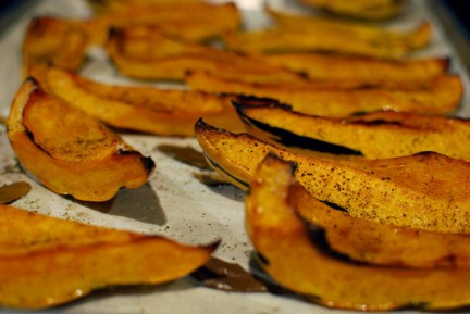 Roasted Delicata Squash with Avocado Sauce | One Hundred Eggs